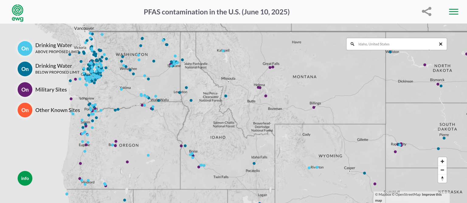 PFAS In Idaho Contamination Map (Upd December 2025)