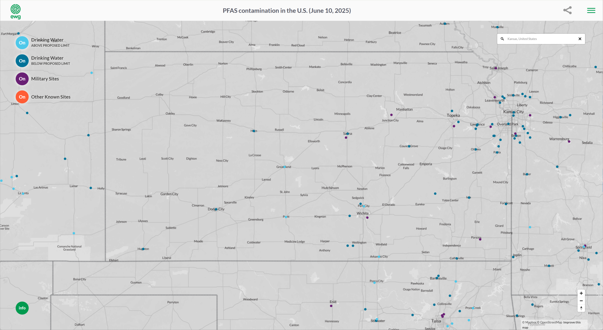 PFAS In Kansas Contamination Map (Upd January 2026)