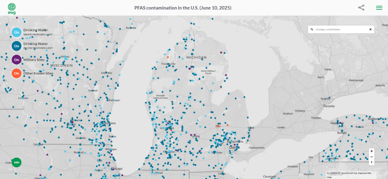 PFAS In Michigan Contamination Map (Upd July 2025)