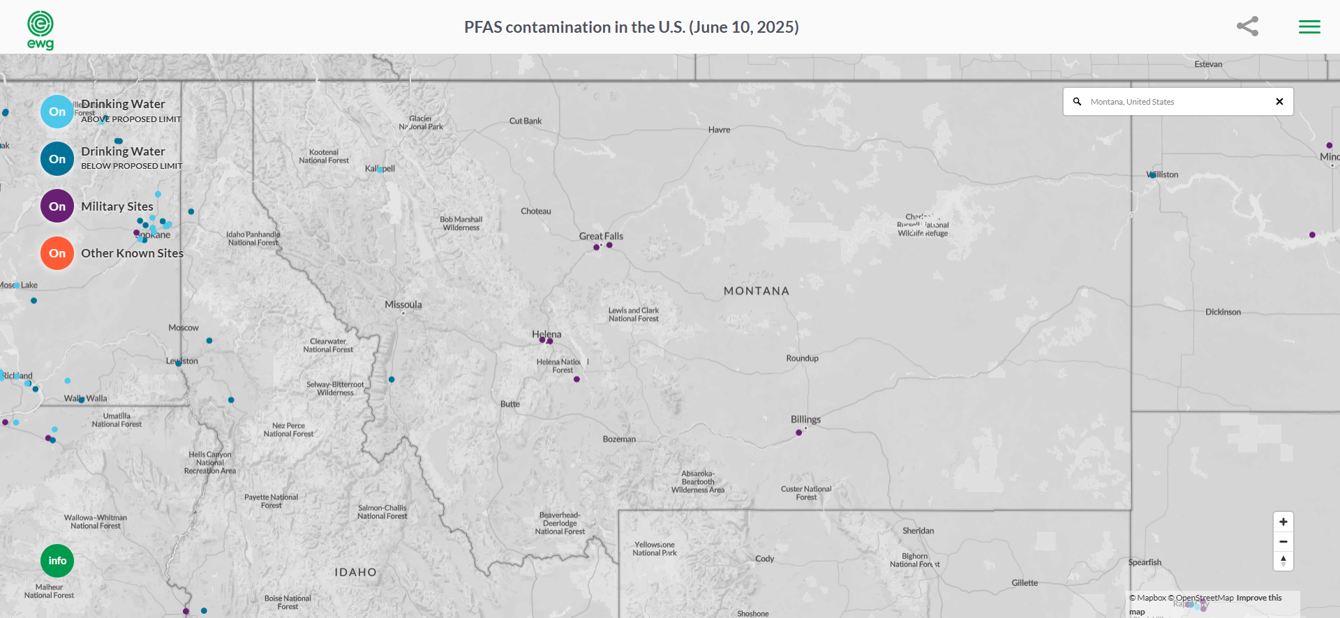 PFAS In Montana Contamination Map (Upd September 2025)