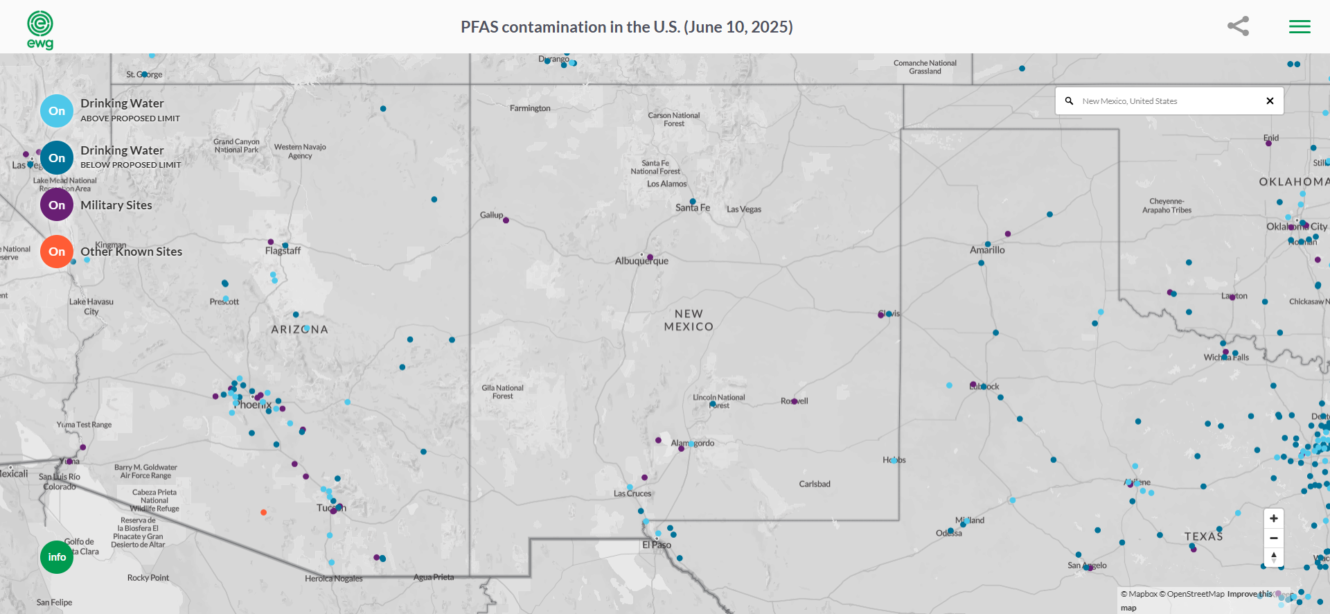 PFAS In New Mexico Contamination Map (Upd December 2025)