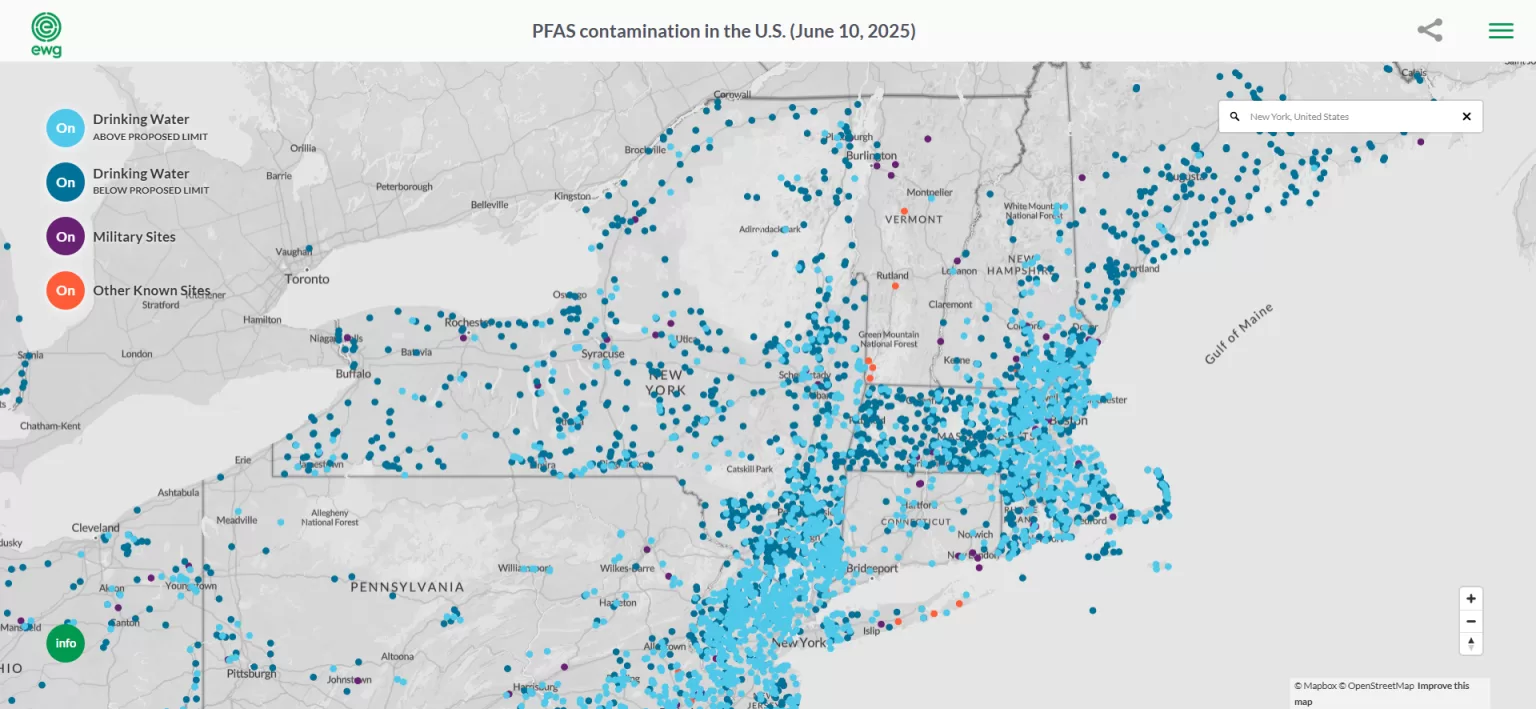 PFAS In New York Contamination Map (Upd February 2026)