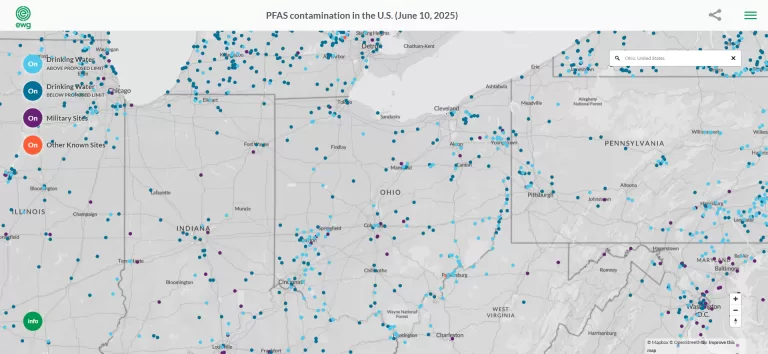 PFAS In Ohio Contamination Map (Upd February 2026)