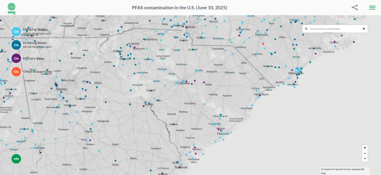 PFAS In South Carolina Contamination Map (Upd September 2025)