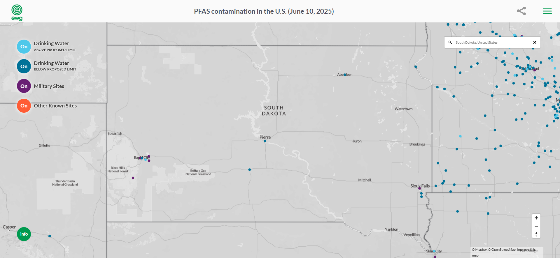 PFAS In South Dakota Contamination Map (Upd December 2025)