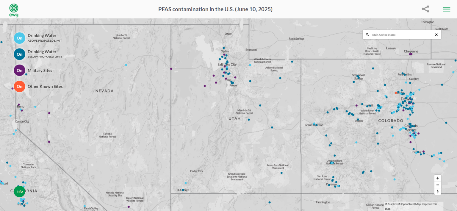 PFAS In Utah Contamination Map (Upd September 2025)