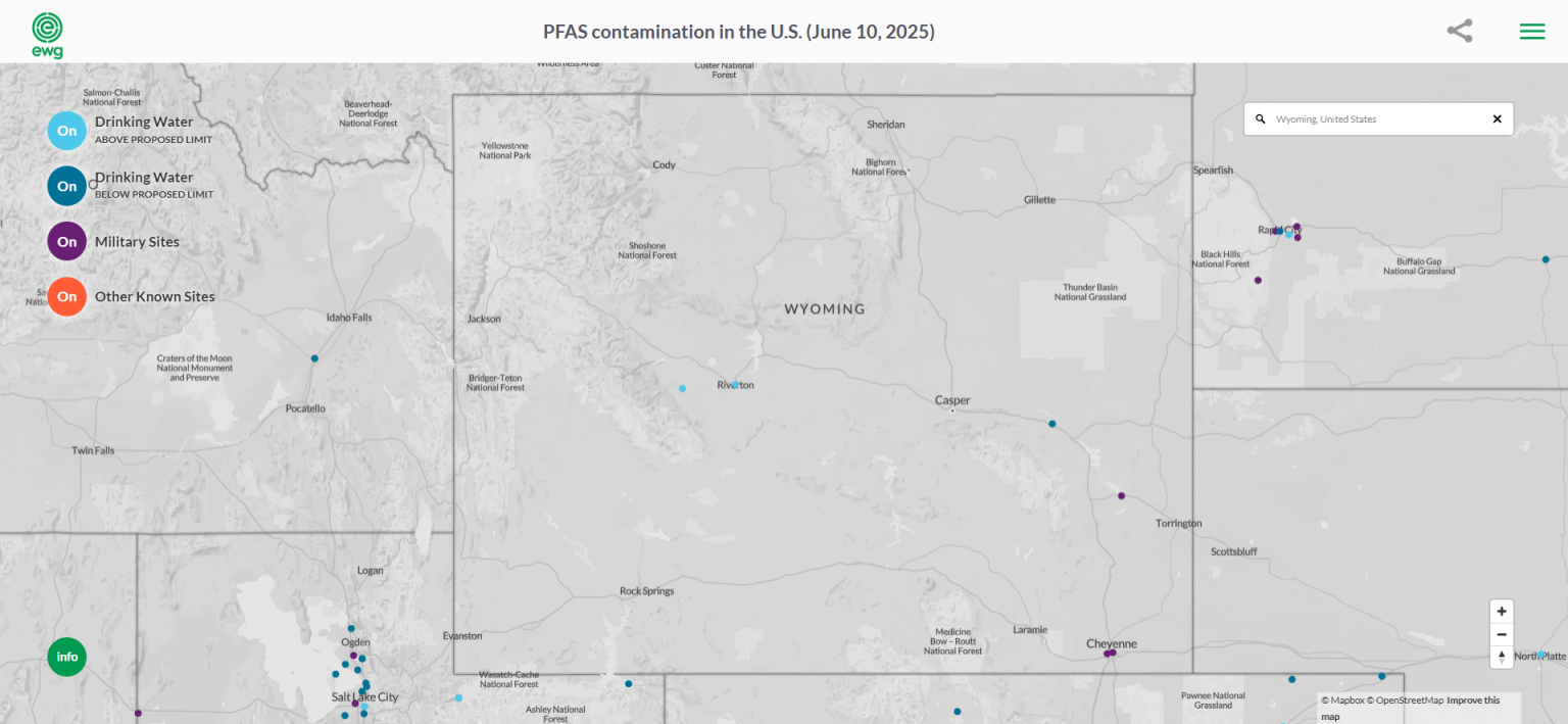 PFAS In Wyoming Contamination Map (Upd December 2025)