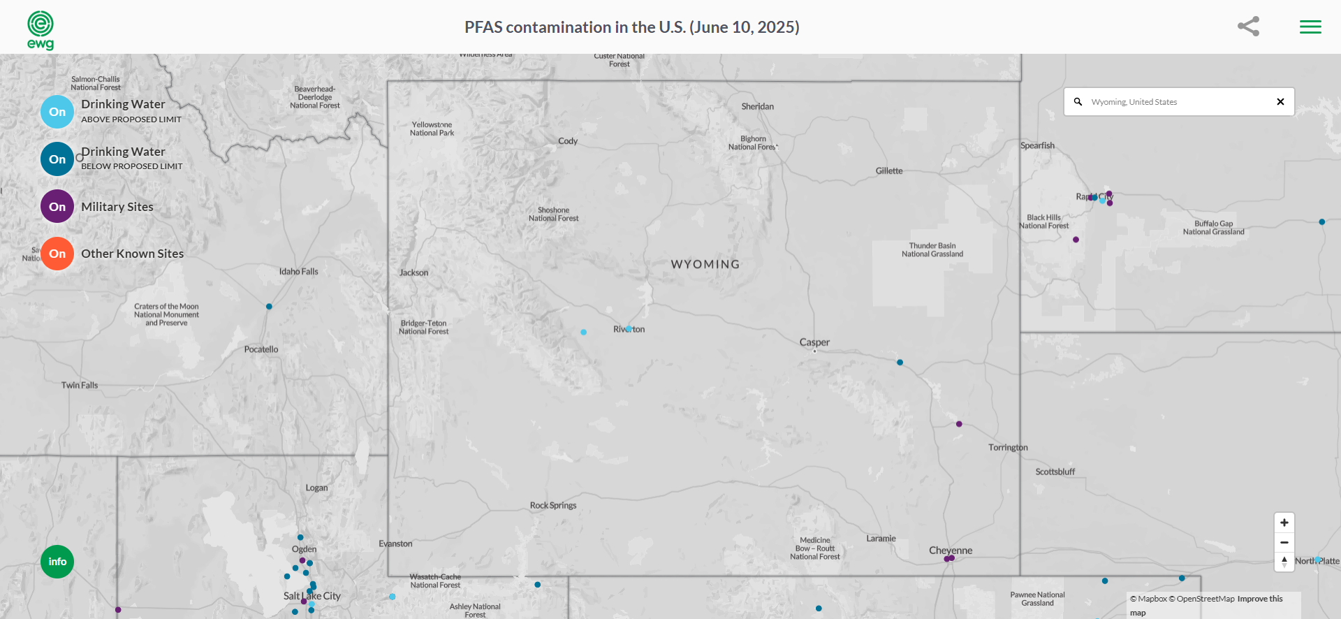 PFAS In Wyoming Contamination Map (Upd December 2025)
